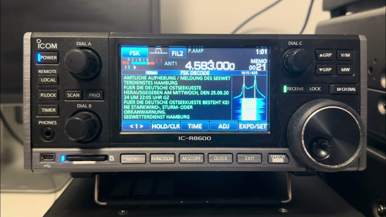 The very first thing I did when I got the Icom IC-R8600 was decode Pinneberg Meteo RTTY on 4583 ...