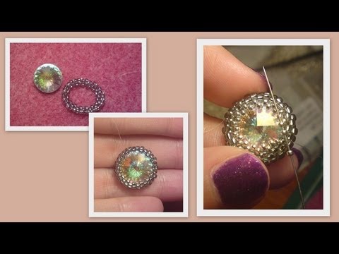 Basic Beaded rivoli Beading Tutorial by HoneyBeads1 (Photo tutorial ...