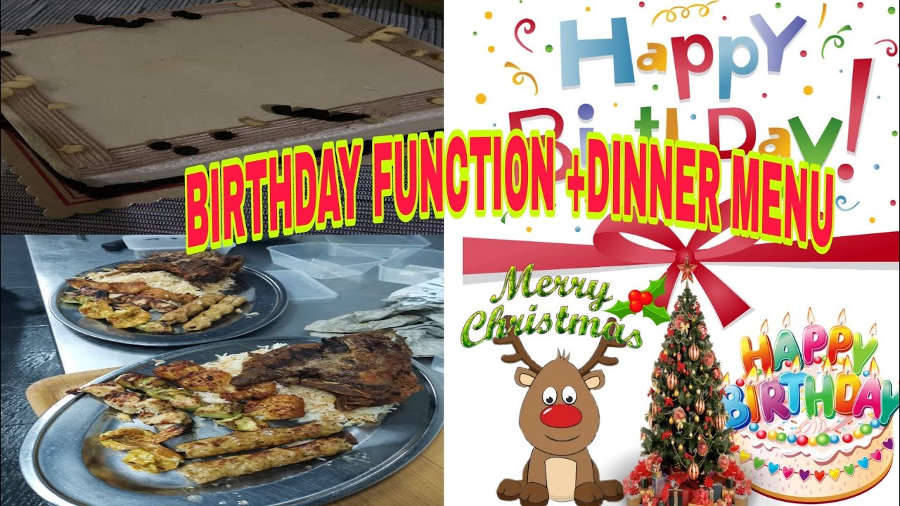 Birthday Party Function &Dinner menu #birthdaysurprise - YouTube