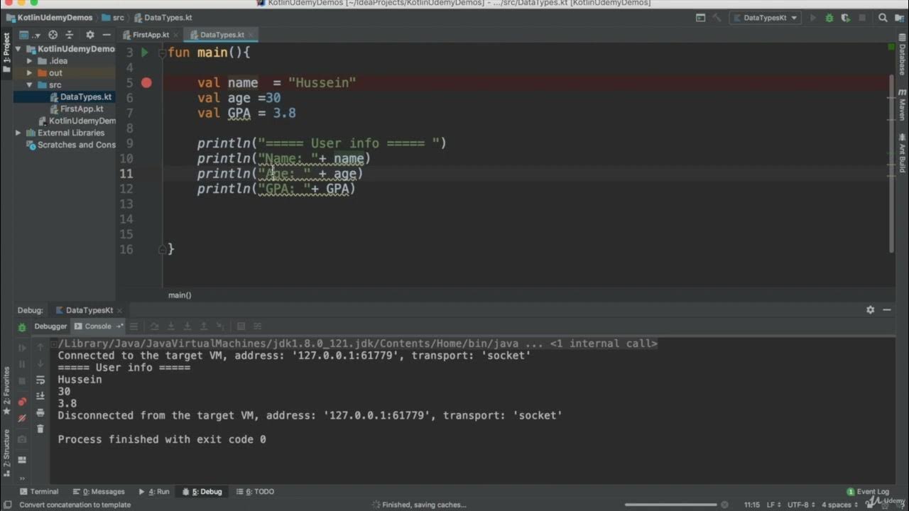 Kotlin: Data Types Define Variables - YouTube