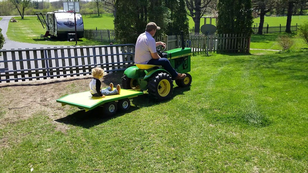 John Deere custom 110 garden tractor - YouTube