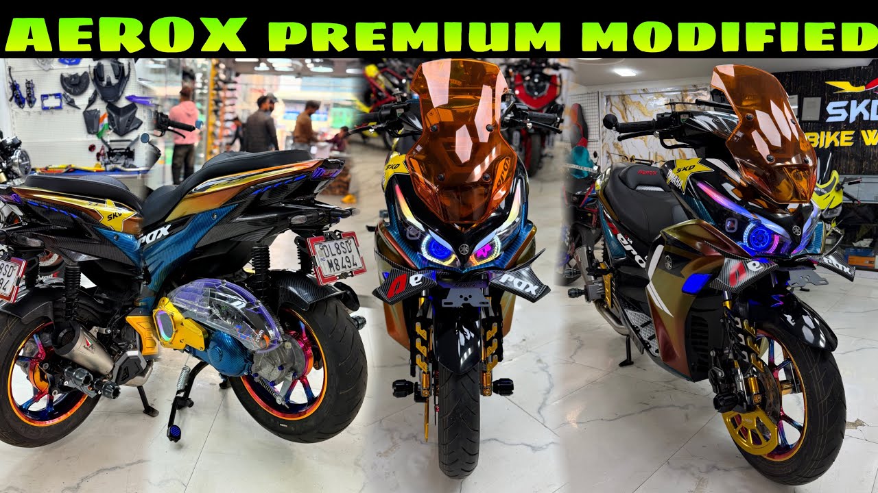 Aerox Modified India First | Aerox 155 Best Modifications | Aerox full ...