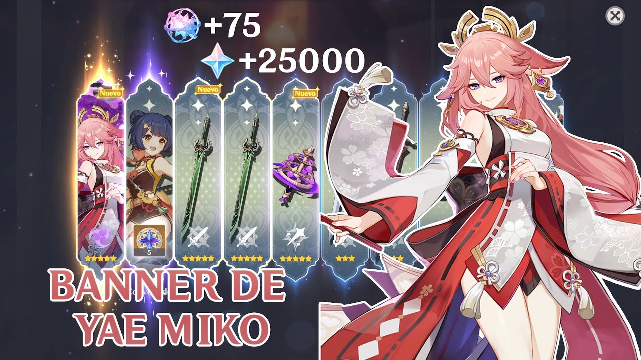 Genshin Impact | Banner de Yae Miko | Me sale DOS 5 ⭐ en 10 deseos y ...