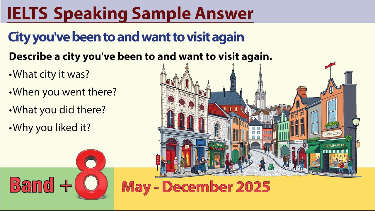 Describe a city you've been to and want to visit again _ IELTS speaking ...