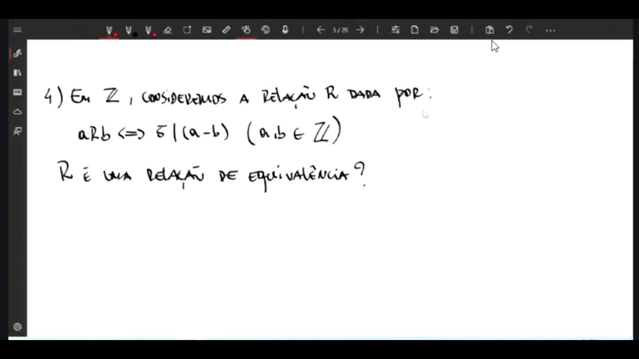 Aula 01 - Relação de Equivalência, Classe de Equivalência, Conjunto ...
