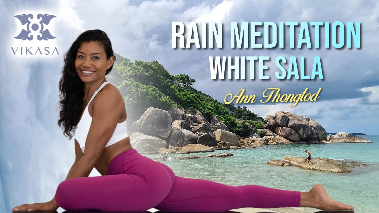 Relaxing Yoga in the Rain at Vikasa's White Sala ☯ 🕉️ - YouTube