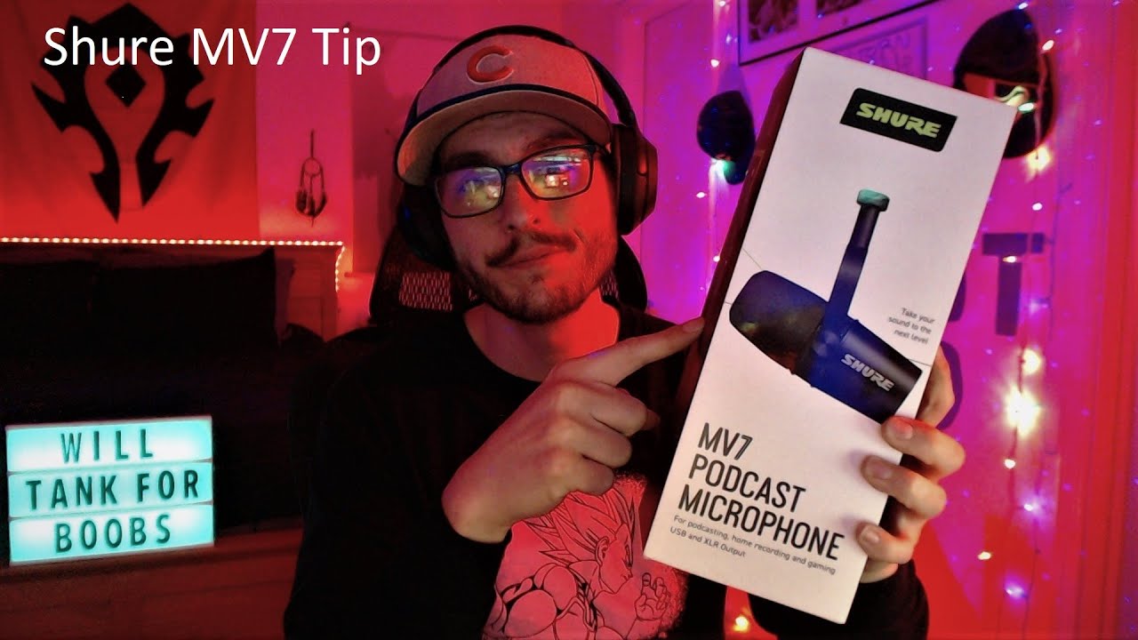 Small tip for the Shure MV7 | Pop filter help!! - YouTube