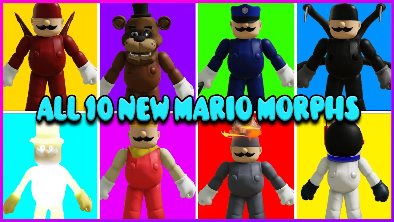 ALL 10 NEW MARIO in Find The Mario Morphs - UPDATE - ROBLOX - YouTube