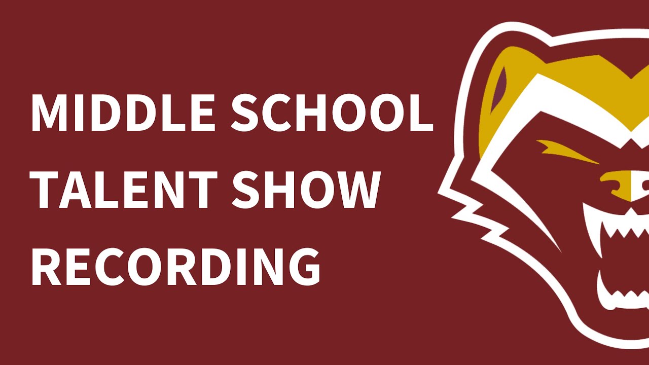 Middle School Talent Show Recording - YouTube