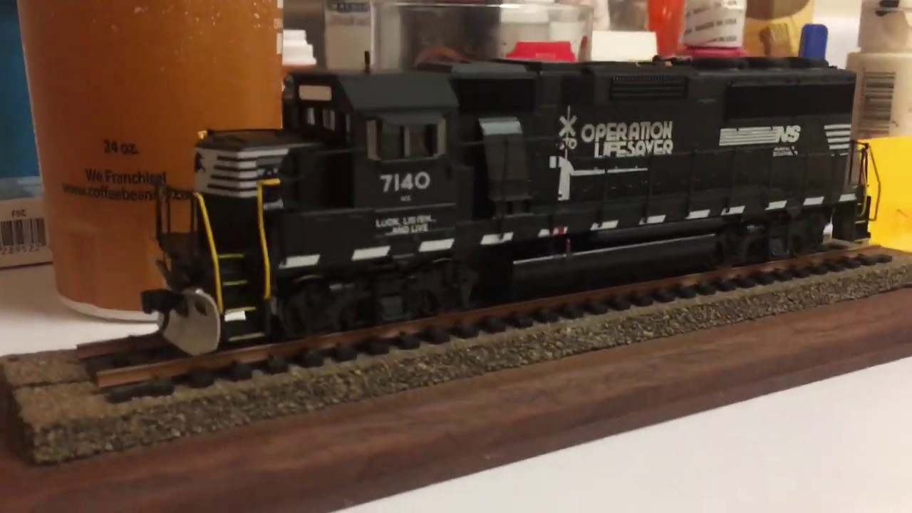 Quick Video on Detailing my Athearn Bluebox GP60 #7140 NS Operation Lifesavor!! - YouTube