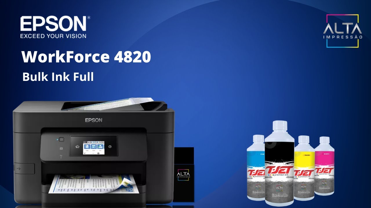 Epson Multifuncional WorkForce WF 4820 com Bulk Ink - YouTube
