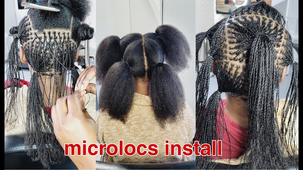 Micro Locs Installation - YouTube