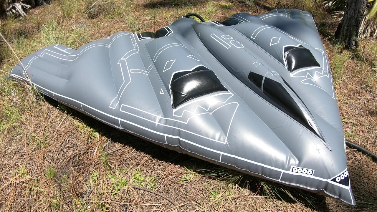 Inflatable Pool Toy B-2 Spirit Stealth Bomber Plane - YouTube