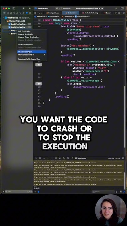 Shared Breakpoints #coding #xcode #iosdevelopment - YouTube