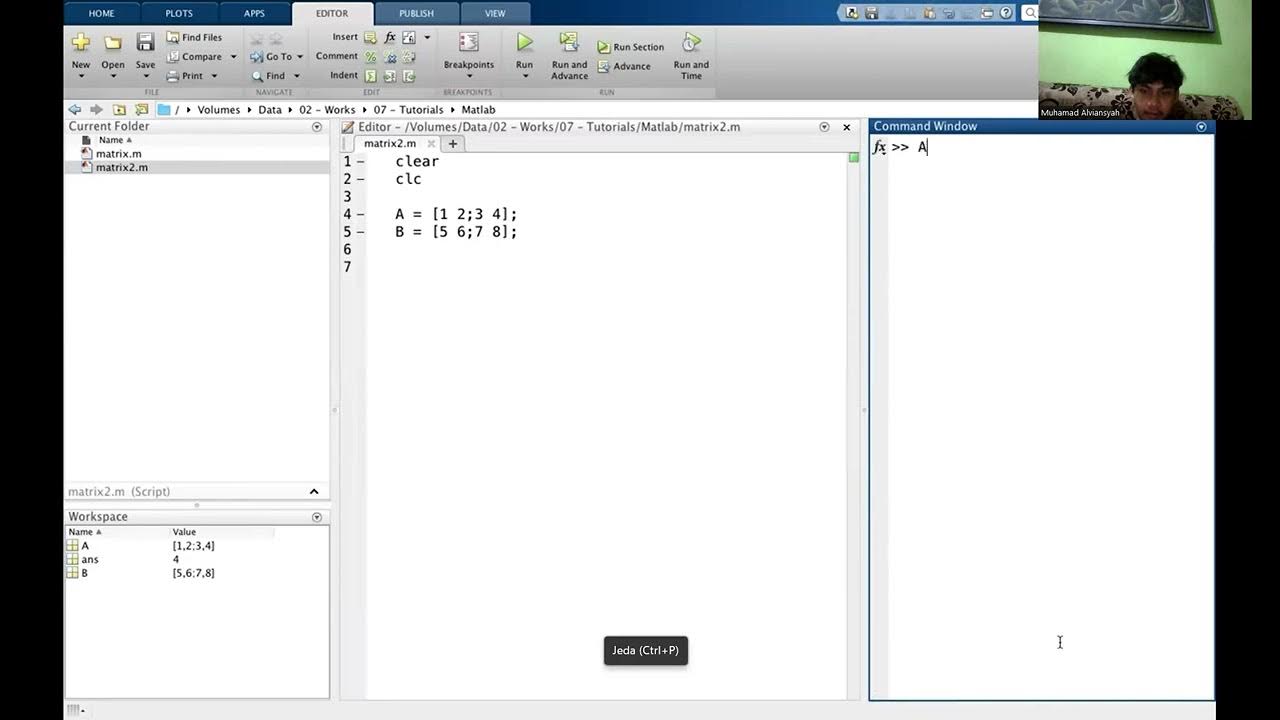 Matlab 3 Operasi Matrixs - YouTube
