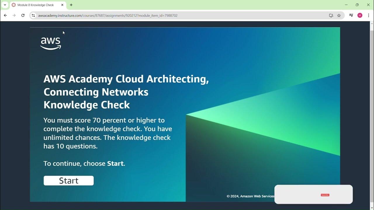 AWS Academy Cloud Architecting Module - 8 Knowledge Check - YouTube