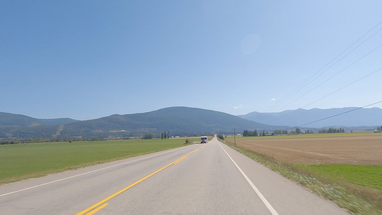Creston BC Canada - Driving from the Mountain to City - YouTube