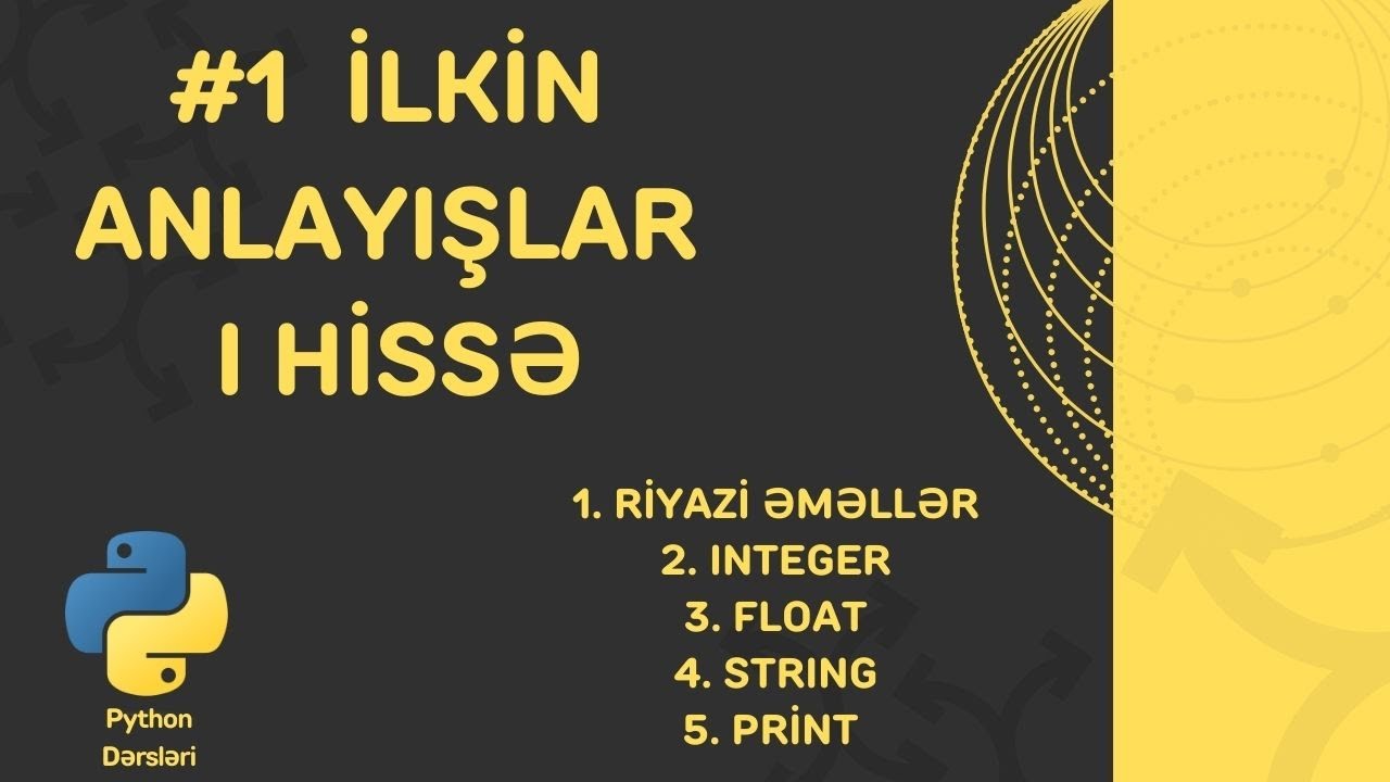 Python Proqramlaşdırma Dərsləri | 1. İlkin Anlayışlar - Ibrahim ...