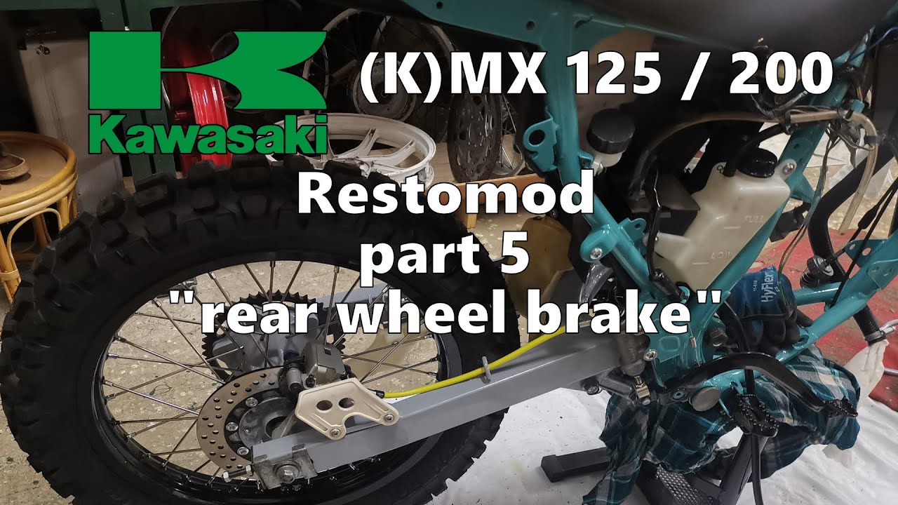 KMX 125 200 rebuild / Restomod part 5 - rear wheel brake - YouTube
