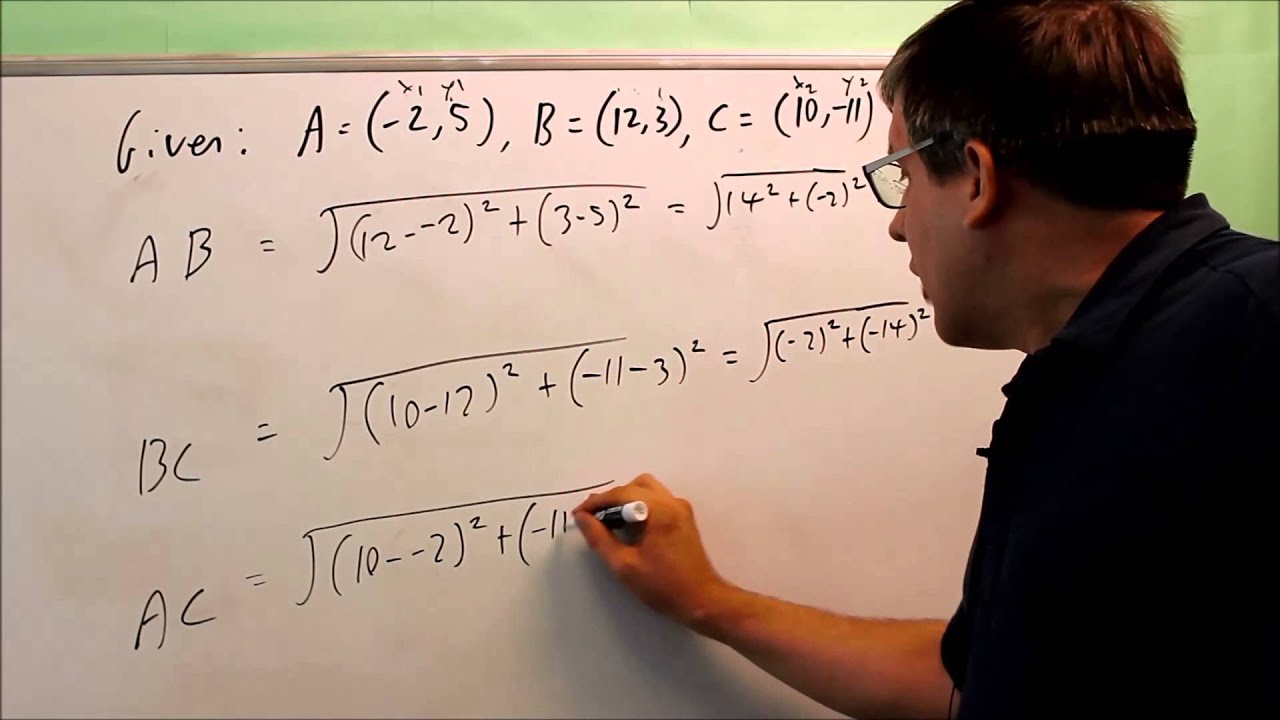 Triangles and the Distance Formula - YouTube