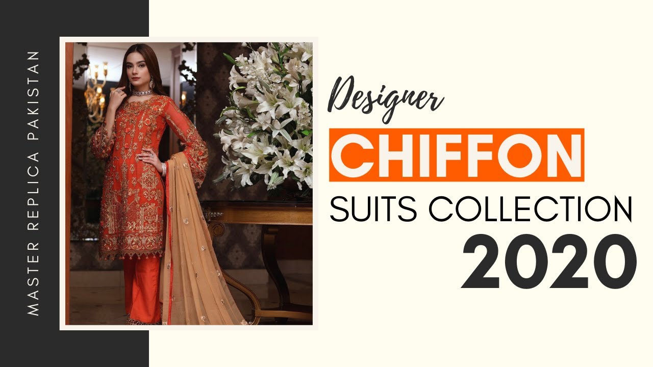 Designer Chiffon Suits Collection 2020 | Pakistani Chiffon Embroidered ...