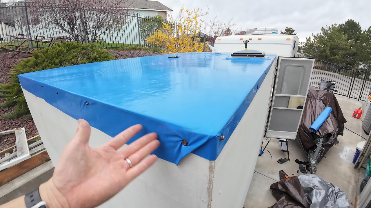 Waterproofing my Camper Roof with Temu Heavy-Duty PVC Waterproof ...