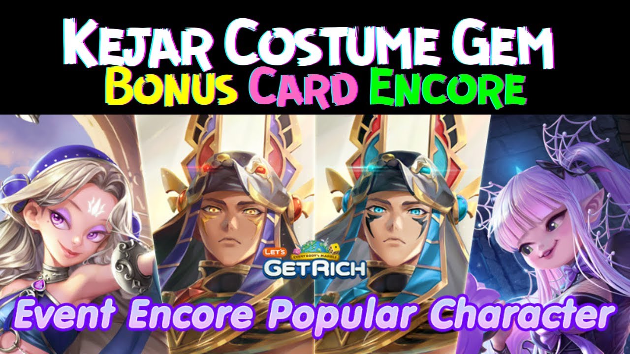 OMG ! COSTUME GEM ANUBIS JALUR GACHA ️ LINE Let's Get Rich - YouTube