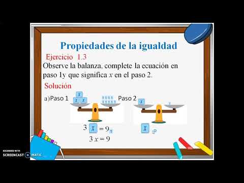 Propiedad de la igualdad en las ecuaciones de primer grado - YouTube