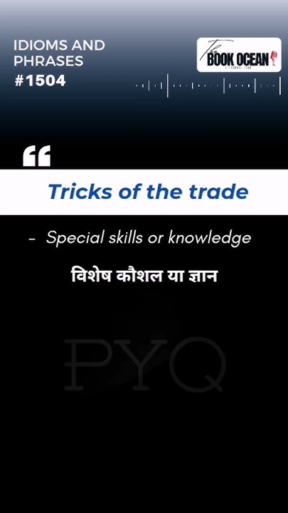 Tricks of the trade - IDIOMS AND PHRASE #1504 @TheBookOcean - YouTube