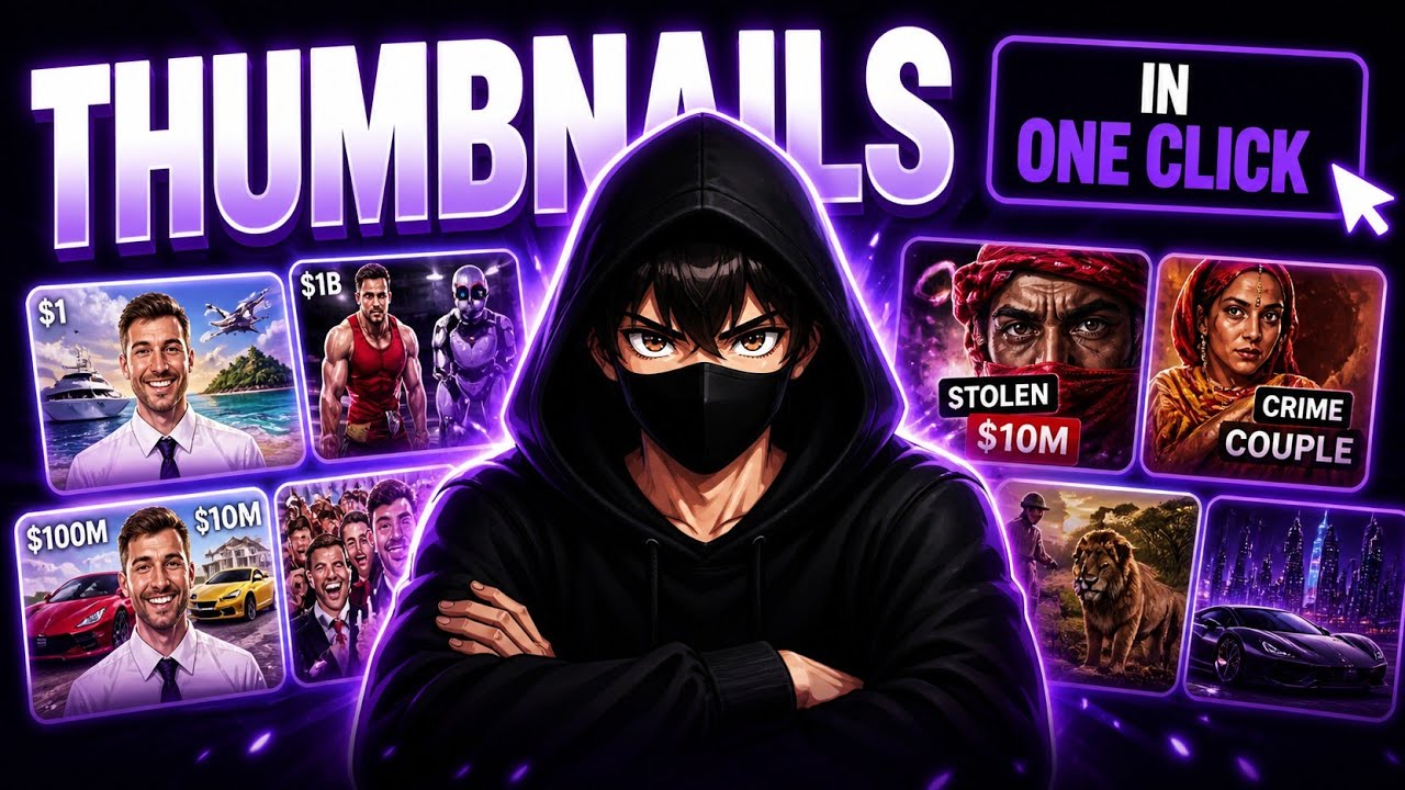 How to Make Thumbnails for your video (In One Click) - YouTube
