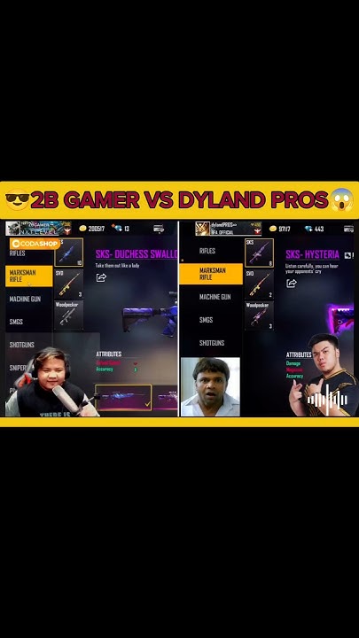 Funny Collection Versus@2B_Gamer5 @DylandPROS #shorts#freefiremax# ...