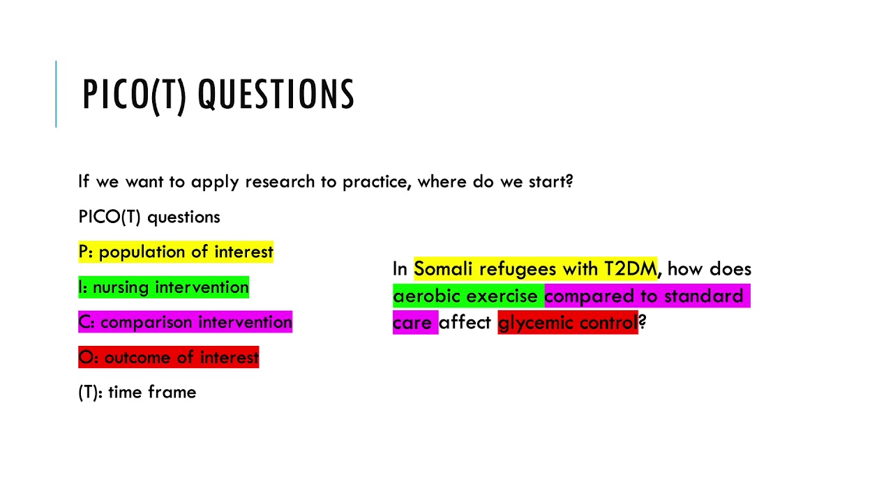 Understanding Picot Question Evidence Based Nursing Evidence Based