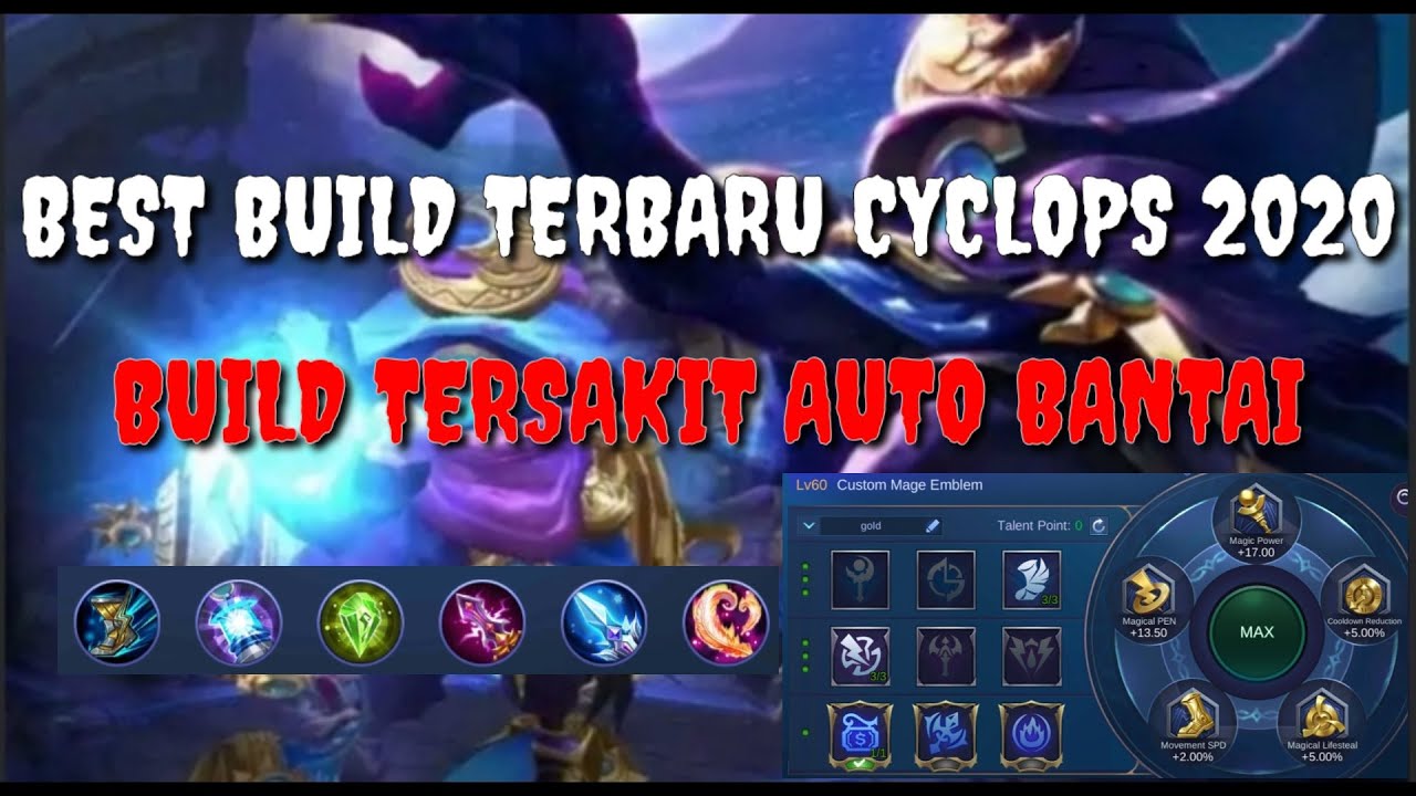 TERBARU BEST BUILD CYCLOPS 2020 || MOBILE LEGENDS - YouTube