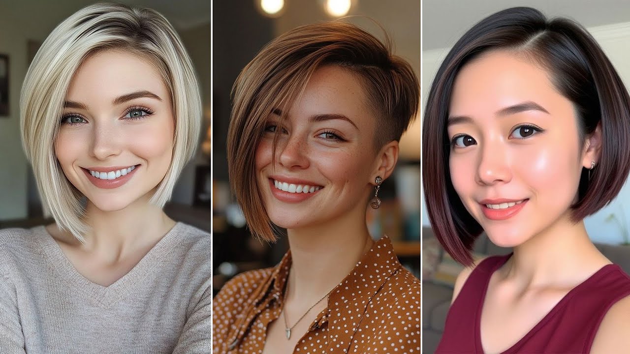 Bob With Side Swept Bangs Bob With Layers And Curls Bob With Textured ...