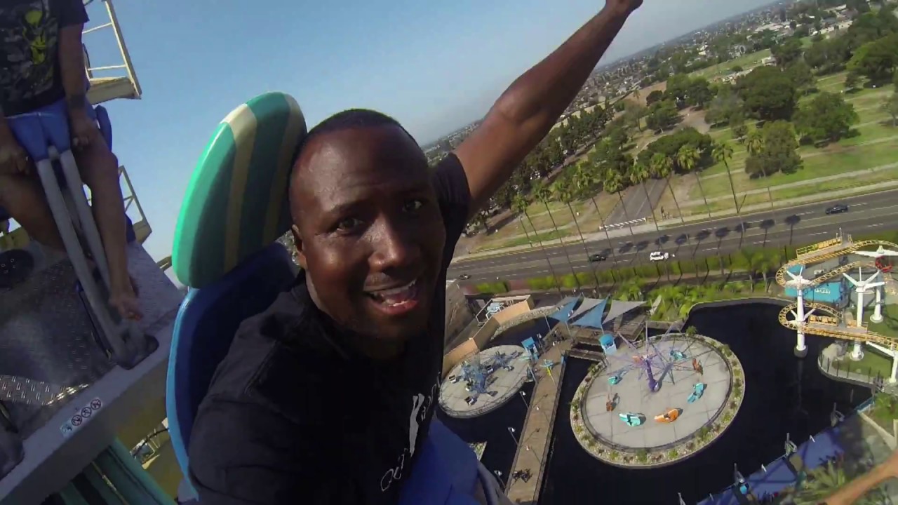 Hangtime roller coaster "SEATS" - Knott's Berry Farm - YouTube