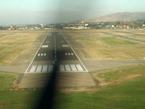 Landing Runway 1L at Concord, CA Buchanan Field - KCCR - YouTube