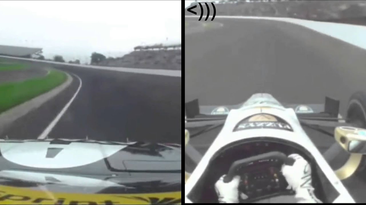 NASCAR vs IndyCar Lap and Sound Comparison - YouTube