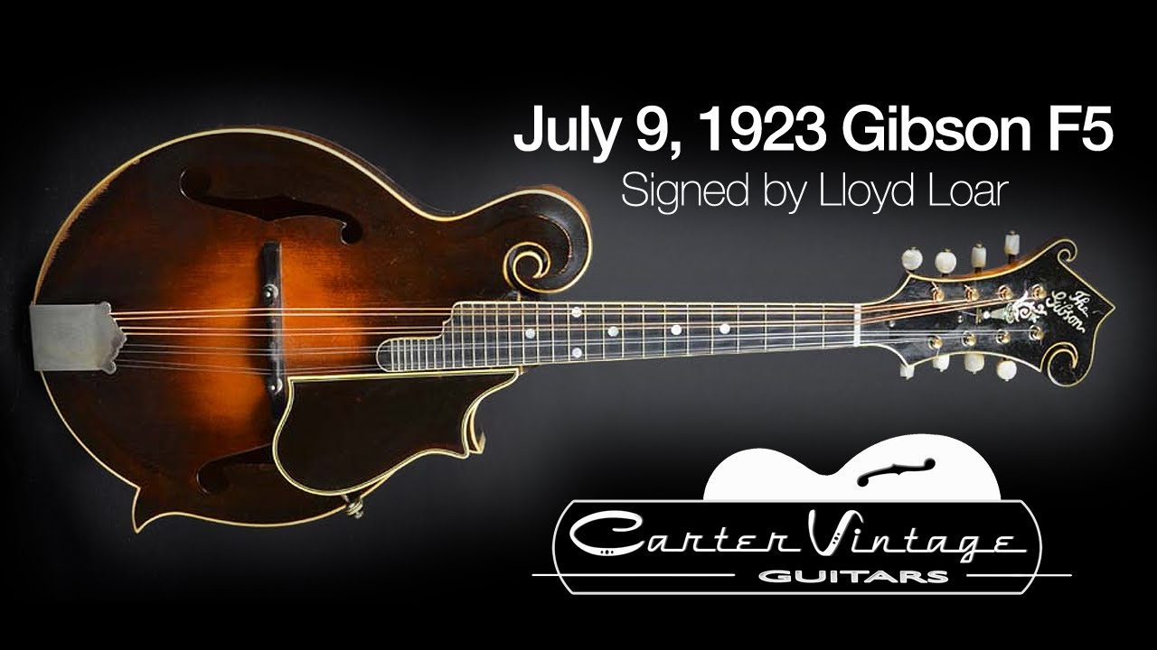 July 9, 1923 Lloyd Loar Gibson F-5 played by Marc MacGlashan - YouTube