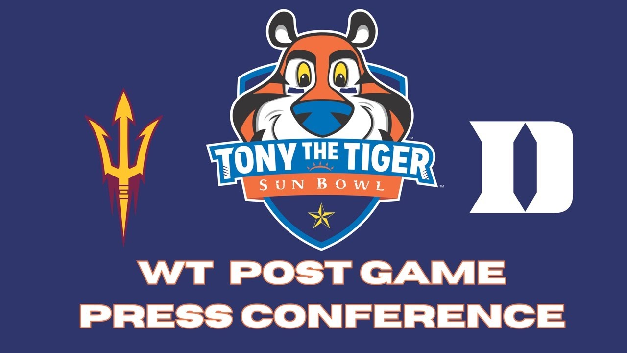 Tony the Tiger Sun Bowl: Winning Team Post Game Conference - YouTube