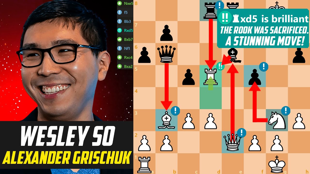 Wesley So *STUNNED* Alexander Grischuk with Brilliant Rook Sacrifice ...