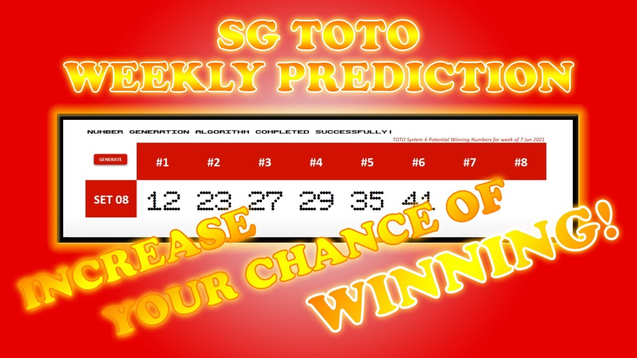 Singapore TOTO Forecast - System 7 - Week of 19 Jul 2021 - YouTube
