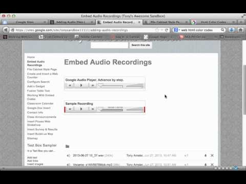 Embed Audio Files in a Google Site