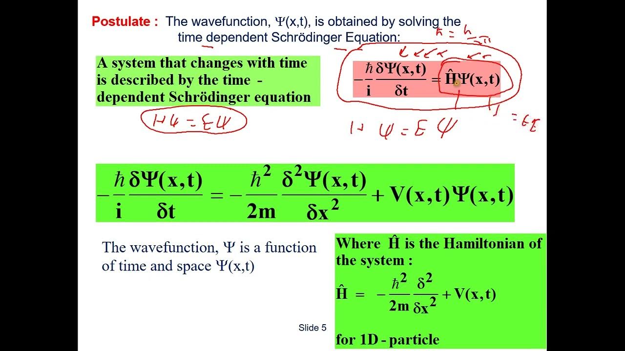 Physical 3 Lecture 13 The Time Dependent Schrodinger Equation - YouTube