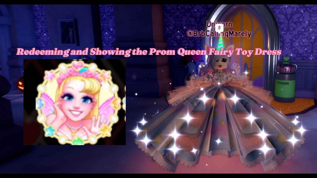 Redeeming and showing the Prom Queen Toy code dress (Royale High) - YouTube