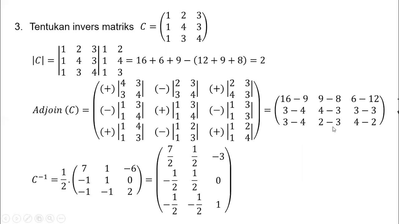 matematika wajib kelas XI matriks 3 invers matriks berordo 2x2 dan ...