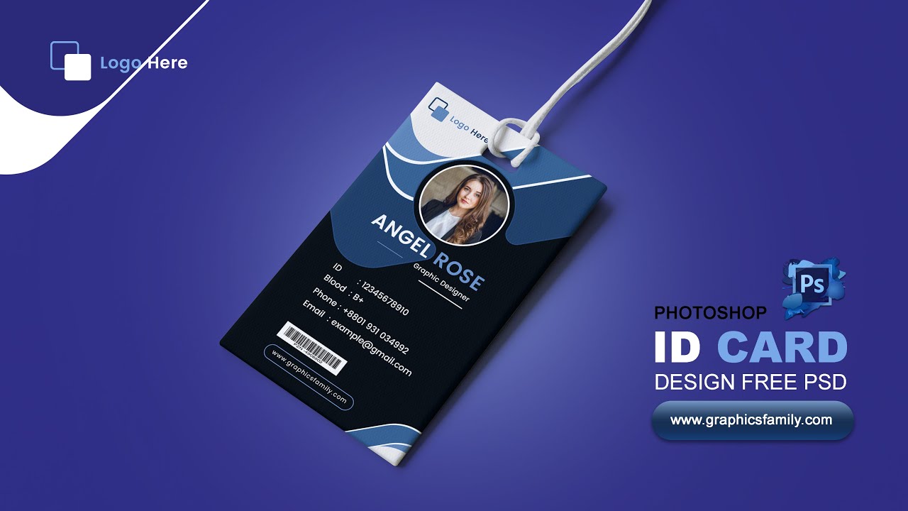 How to make modern id card in photoshop 2024 - YouTube