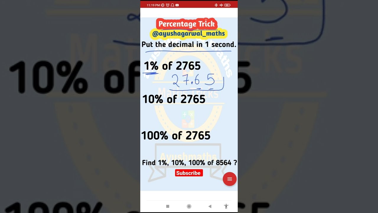 Put Decimal In 2 Seconds Simplification percentage ncert exams Put Decimal In 2 Seconds Simplification percentage ncert exams