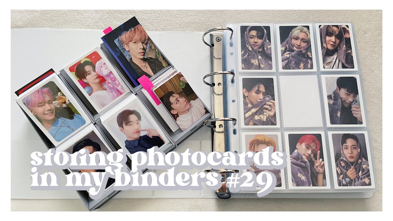 storing new photocards in my binders #29 ateez, cix, txt, cravity, wjsn ...