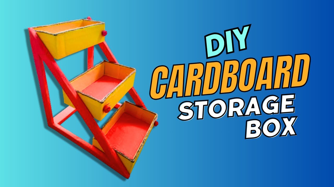 Creative Cardboard Storage Organizer Tutorial | Diy Layered Paper Tray ...
