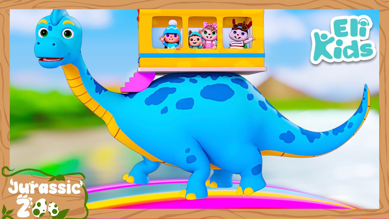 Dinosaur Bus Song +More | Animal Vehicles | Eli Kids Nursery Rhymes ...